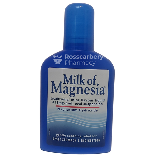 Milk of Magnesia Liquid - Mint Flavour - Rosscarbery Pharmacy