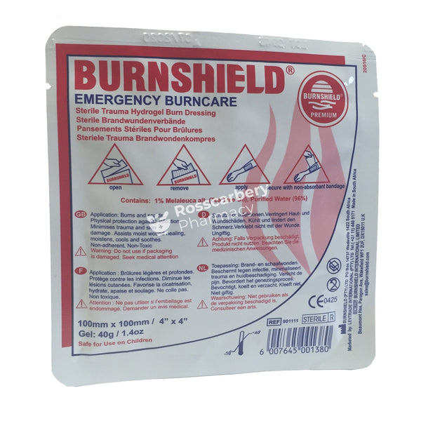 Burnshield Emergency Burncare Sterile Trauma Hydrogel Burn Dressing 4 ...