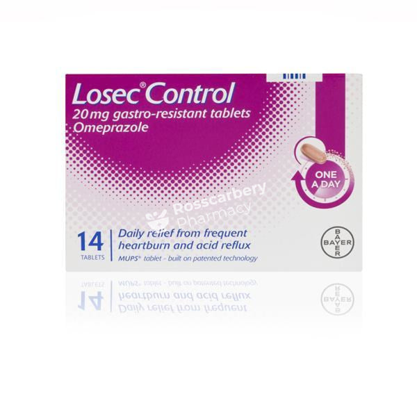 Losec Control 20mg Gastro Resistant Tablets - Rosscarbery Pharmacy